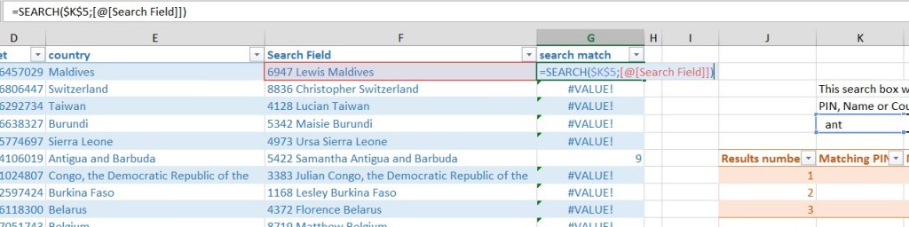 Dynamic searchbox in Excel (without VBA) | Franck Largeault Dynamic searchbox in Excel (without VBA) | Franck Largeault